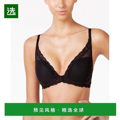 1h可退 【美国直邮】Natori|Feathers 轮廓深 V 蕾丝边文胸 73002