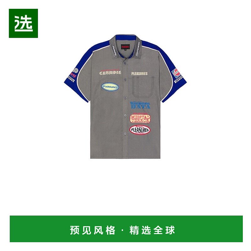 1h可退 香港直邮Pleasures 男士 Terror 排扣衬衫 P25SU005GREY