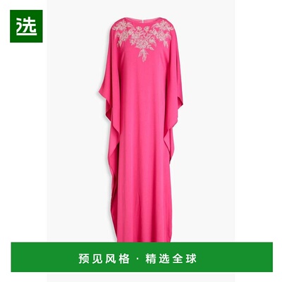 1h可退 【美国直邮】MARCHESA NOTTE 女士精品连衣裙 装饰绉面卡