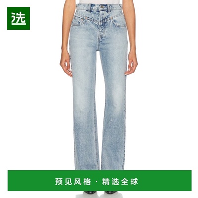 1h可退 香港直邮GRLFRND 女士 Katya 缝线宽松款阔腿牛仔裤 GF479