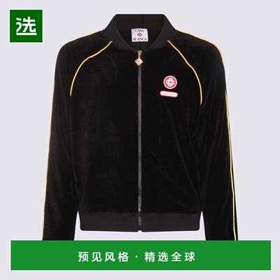 香港直邮CASABLANCA 男士夹克 MAW25JTP42101 AW2025 黑色 徽标滚