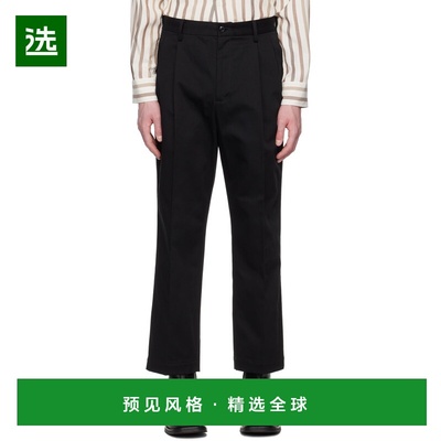 1h可退 香港直邮Wacko maria 男士 黑色 Double Pleated Chino 长