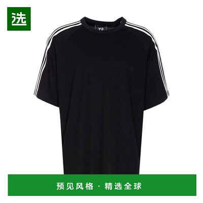 1h可退 香港直邮Y-3 男士T恤 JW7352 AW2025 黑色 短袖 T 恤