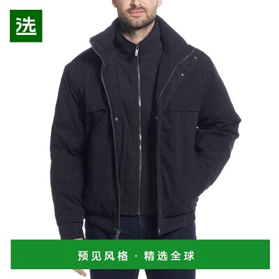【美国直邮】Weatherproof 男士立领抓绒夹克保暖尼龙男装外套
