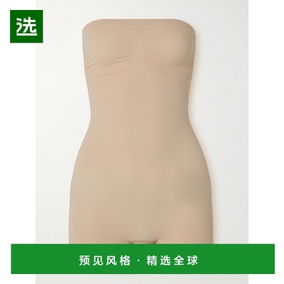 1h可退 香港直邮SKIMS 女士 Sculpt Shortie 无缝无肩带土褐色连