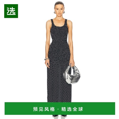 1h可退 香港直邮Rabanne 女士 波尔卡圆点连衣裙 24HCRO032VI0298