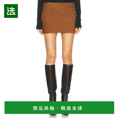 1h可退 香港直邮retrofete 女士 Valerie 绒面革半身裙 HL2511020