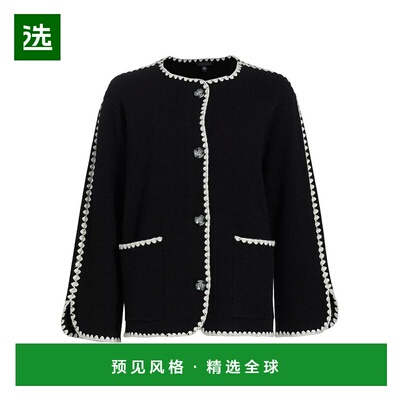 1h可退 【美国直邮】Saks Fifth Avenue Whipstitch Trim Cashmer