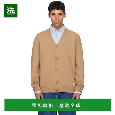 1h可退 香港直邮A.P.C. 男士 黄褐色 Kenny 开衫 WVBDKH22305