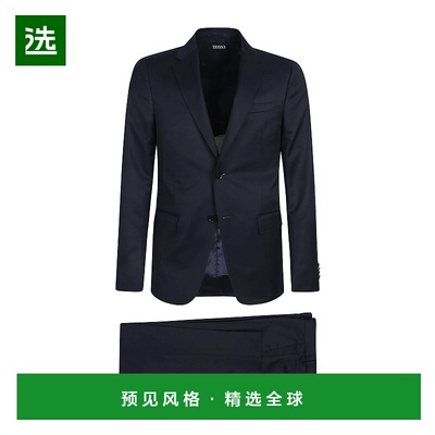 香港直邮Zegna 长袖西装外套和腰带环裤子套装 22777A2281CGN