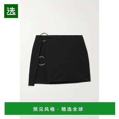 1h可退 香港直邮Louisa Ballou 女士 精饰印花再生弹性针织迷你半