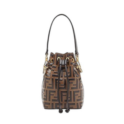 欧洲直邮FENDI/芬迪2023新款Mon Tresor系列女士迷你老花水桶包