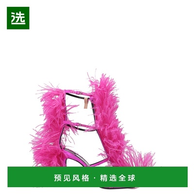 1h可退 香港直邮Sergio Rossi 塞乔·罗西 女士 徽标高跟凉鞋 B03