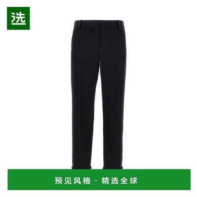 1h可退 香港直邮Balmain 巴尔曼 女士 黑色羊毛裤子 BF0PM01新款