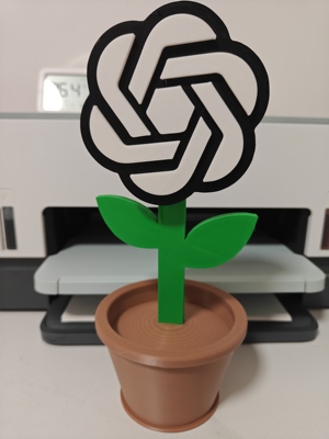 Claude太阳花盆栽vibecoding灵感解压花盆栽3D打印摆件程序员礼物