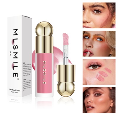 Liquid powder blusher, lip and cheek multifunctional face r