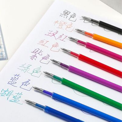 Hot erasable colored pen core, easy to clean for students,