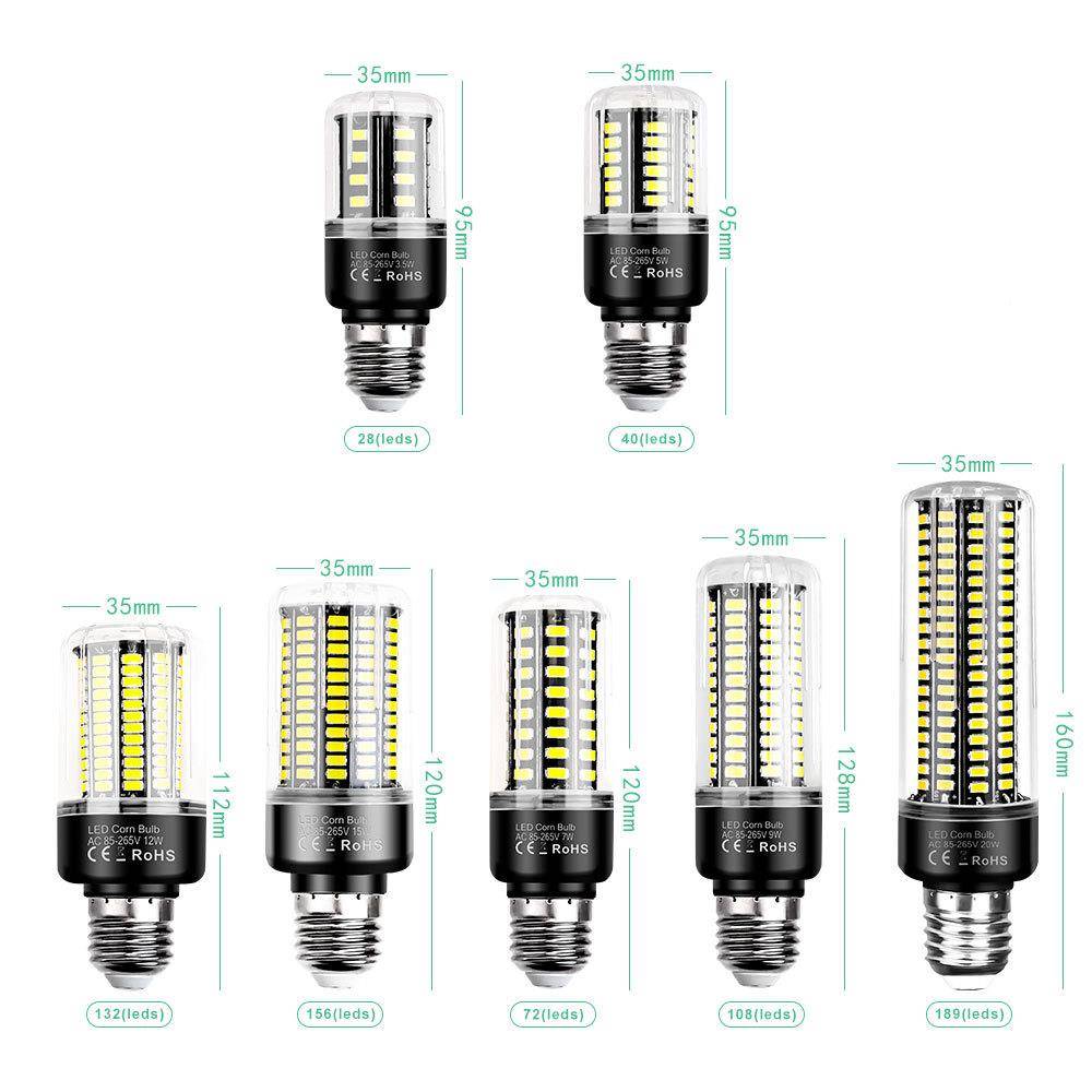 谦润照谦润明LED玉米螺灯功率e27e14口202V家用节能灯b大22宽压高