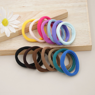 橡皮筋彩色无接缝发圈黑色头绳