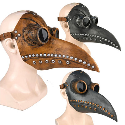Funny Medieval Steampunk Plague Doctor Bird Mask Latex