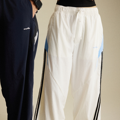 UMAMIISM有茂密声 25SS 早春撞色条纹直筒休闲抽绳可束脚运动长裤