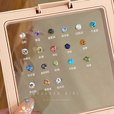 爆闪华子4mm闪钻耳钉女医用钛钢