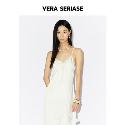 【Vera Seriase设计师品牌】2026夏季新款修身白色吊带连衣长裙