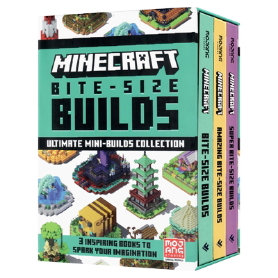 Minecraft Bite Size Builds 英文原版书籍 Minecraft书我的世界20个迷你建筑5册合售青少年儿童游戏官方创意指南锻炼想象力创造力