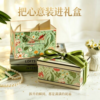 【绿色礼盒套装】送礼专属26cmx18cmx12cm