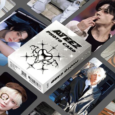 Ateez韩系帅哥明星周边物料卡片