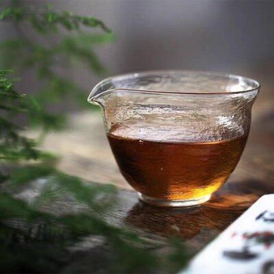硅客厅锤纹玻璃公道杯公人室硼璃分茶器WDM茶海尖玻嘴个匀茶茶杯