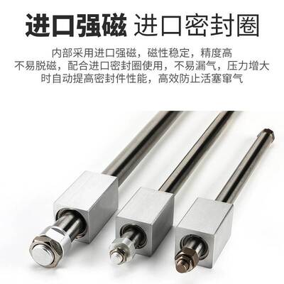 亚德客磁偶式无杆气缸RMSP/RMSF/RMS25X100X200X300X400X500X600S