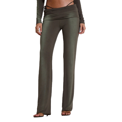 美式辣妹渐变色低腰修身长裤