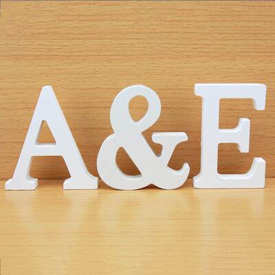 8 CM Letras Decorativas Grandes White Wooden Letters Home De