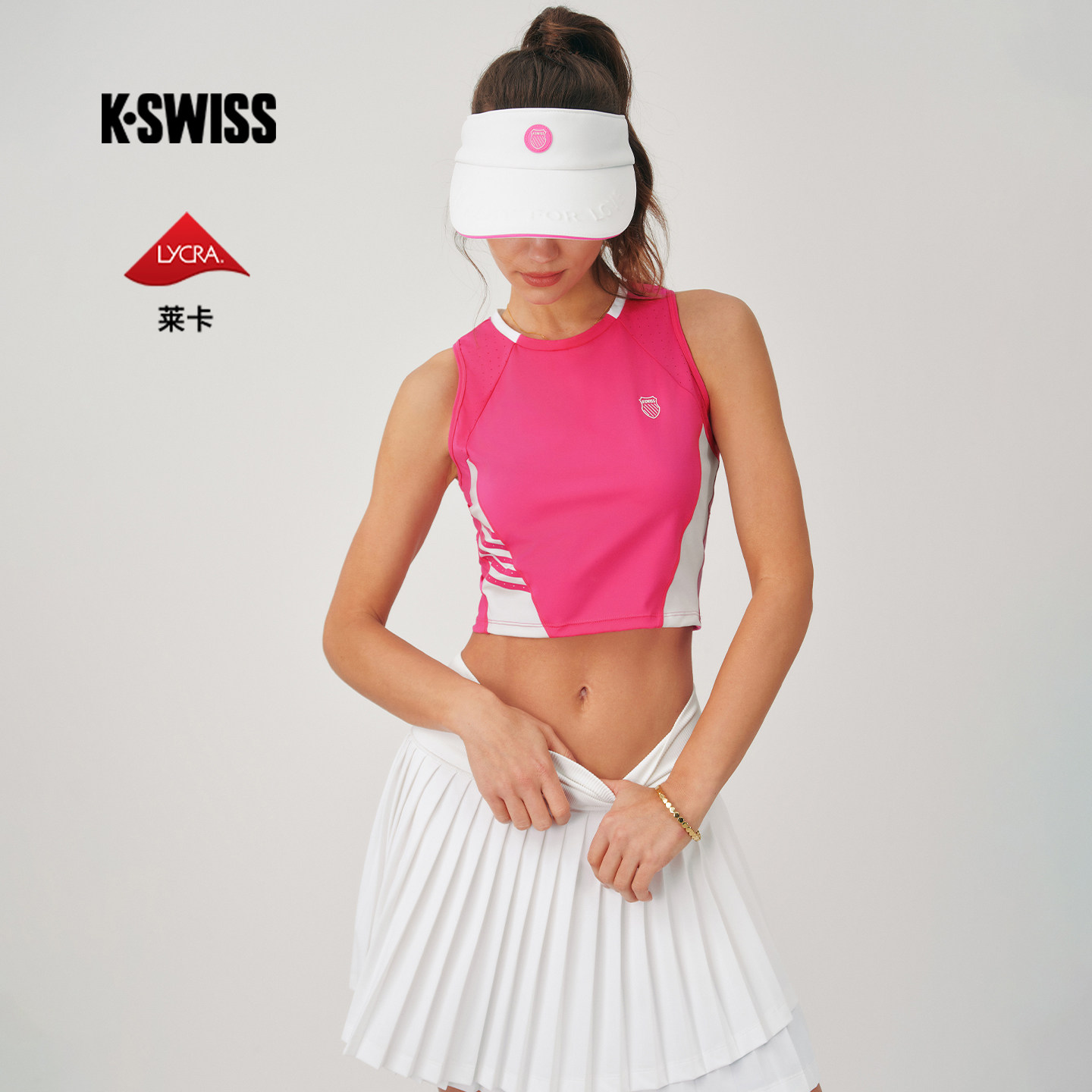 KSWISS盖世威背心女 26夏季新款休闲无袖网球服运动上衣1913238