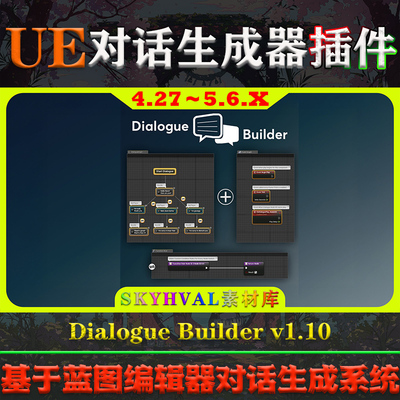 UE4.27-5.6虚幻插件Dialogue Builder基于蓝图编辑器对话生成工具