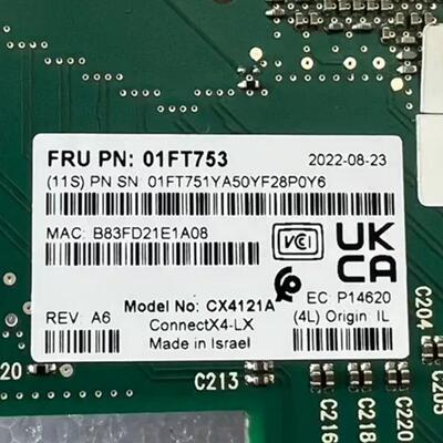 ConnectX4-LX网卡 CX4121A 01FT753