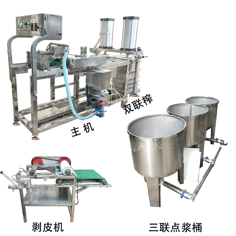 仿手工千张豆腐皮机全自动商用百叶机一体化生产不锈钢小型豆皮机