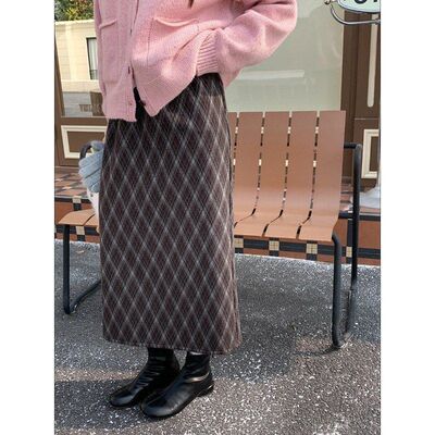 thMorning时髦常春藤松紧腰格纹