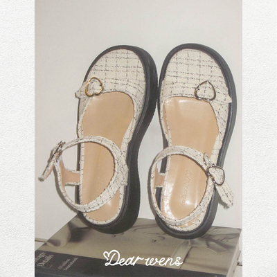 wddyshoes手工鞋 爱心小香厚底凉鞋女款2024新款夏季外穿