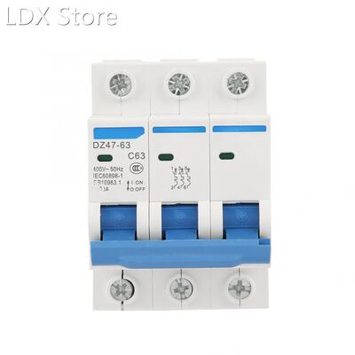 DZ47-63 3P+N C63 RCCB Residual Current Circuit Breaker 220/3