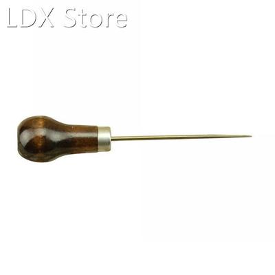 1Pc New Leather Wood Handle Awl Tools For Leathercraft Stitc