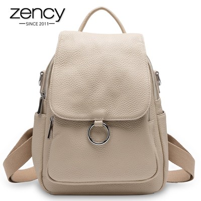 Zency 2021 New Fashion Women Backpack  Genuine Leather