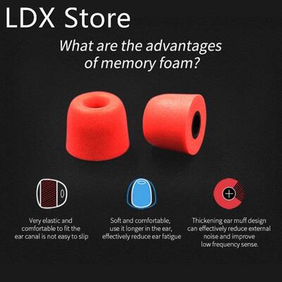 KZ Memory Foam Ear Tips 3 Pair Noise Isolating Comfortable E