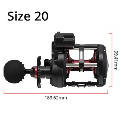 ReKon Line Counter Trolling Fishing Reel Round Baitcasting R