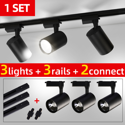 Whole Set Led Track Light COB Track Lamp 20W 30W 40W Rail Li