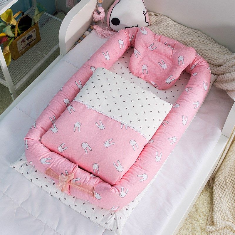 2019 Cotton Baby Nest Bed Cradle Cot Travel Crib Bed For Ne_虎窝淘