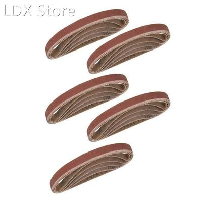 50 PCS 40/60/80/100/120 Grit Sanding Belts Metal Grinding Al