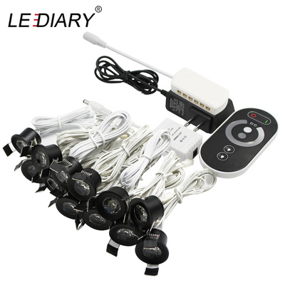 LEDIARY 12V Mini LED Spot Downlights Dimmable Lamp Set Remot