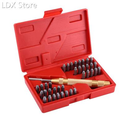 38pc Punch Stamp Set Automatic Letter Number Stamping Metal